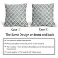 Blue Grey Gray Floral Block Print Pillow Covers 18x18 Inch Set of 2 ...