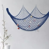 dwsnxt Mediterranean Style Cotton Fishing Net Decoration with Shells ...