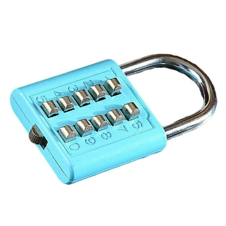10 Digit Button Combination Padlock with Long Shackle Resettable Code ...