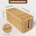 Cable Management Box with Imitation Rattan Lid, Power Strip Cord ...