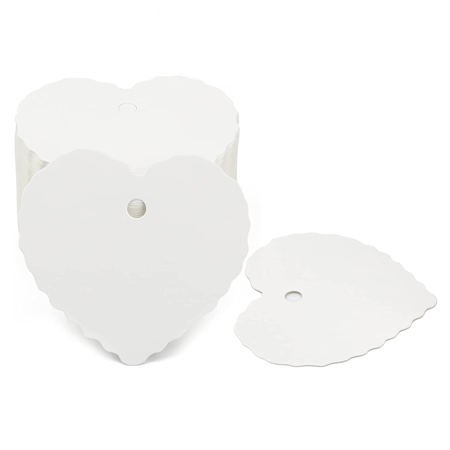 100 Kraft Paper Heart Shaped Tags, Gift Tags, Luggage Tags, Blank Tags ...