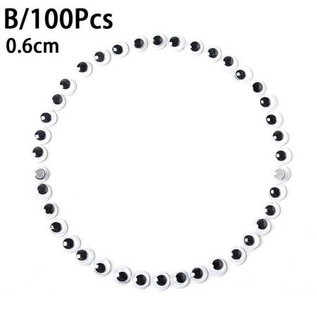 100 Self Adhesive Googly Eyes Stick On Sticky Wobbly-Wiggly 6-20mm ...