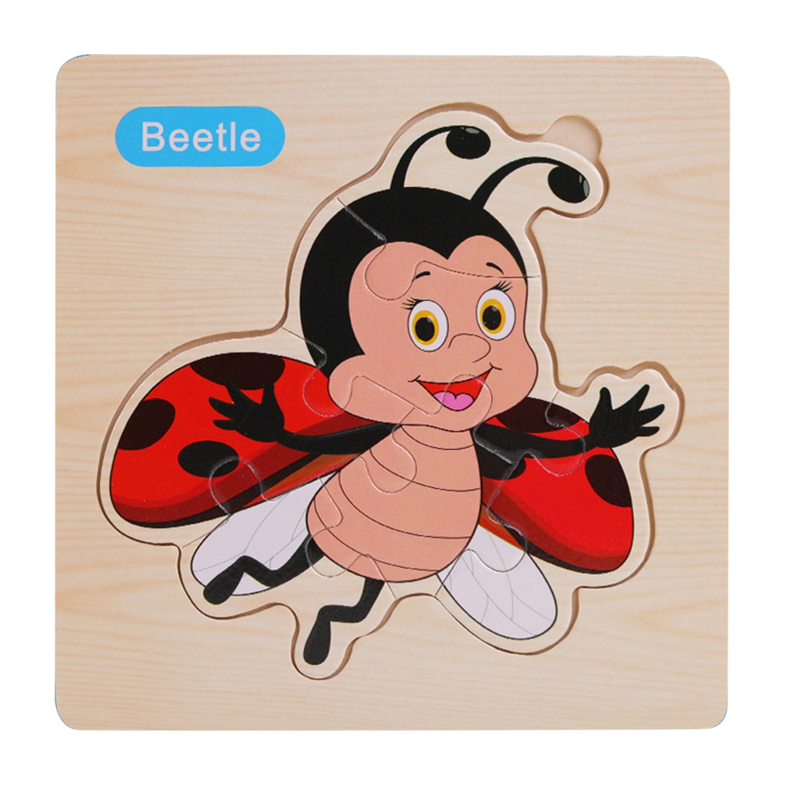 QIIBURR Wooden Kids Toys Puzzles For Kids Ages 2 4 6 Pack Wooden