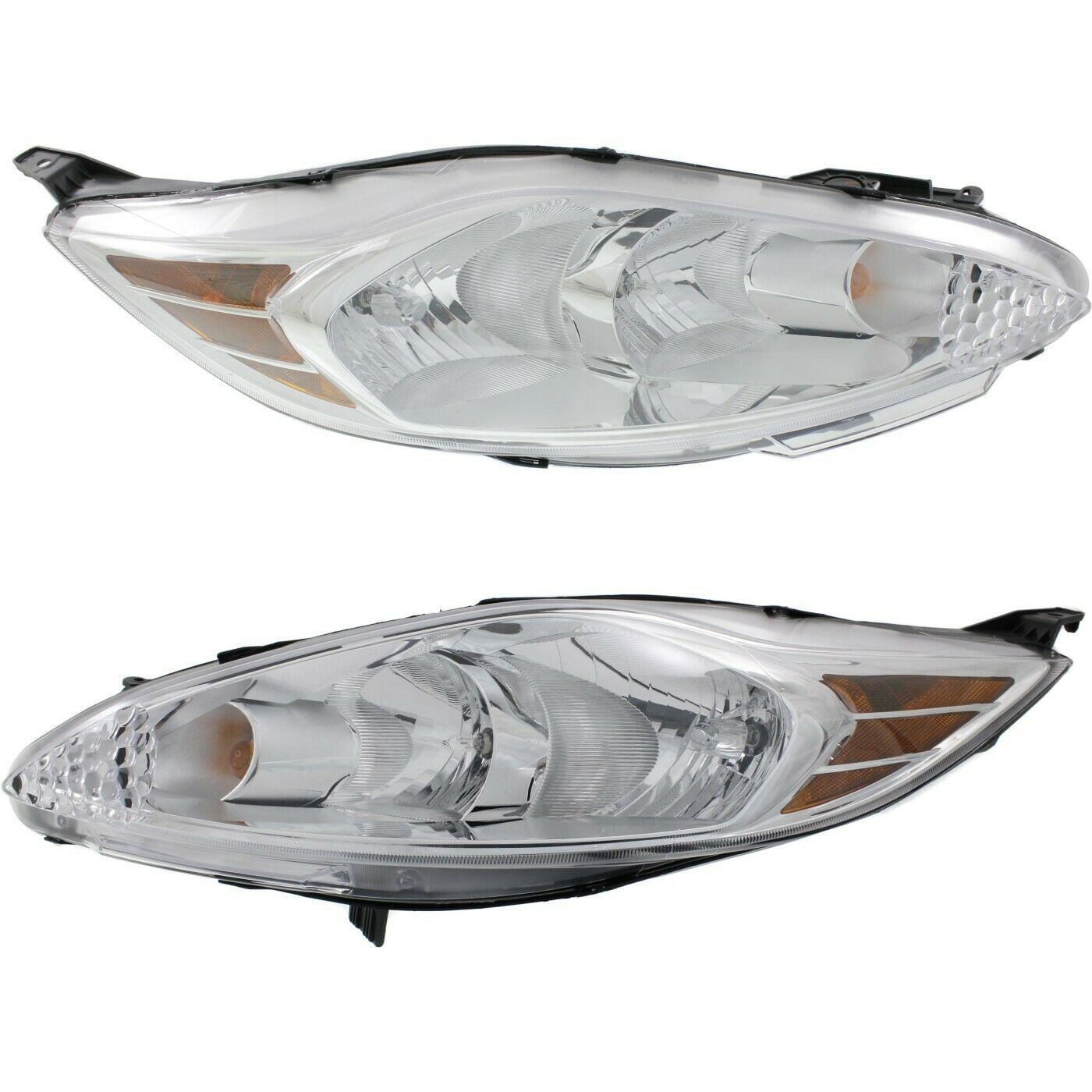 Headlight Set For 2011-2013 Fiesta Left and Right With Bulb 2Pc ...