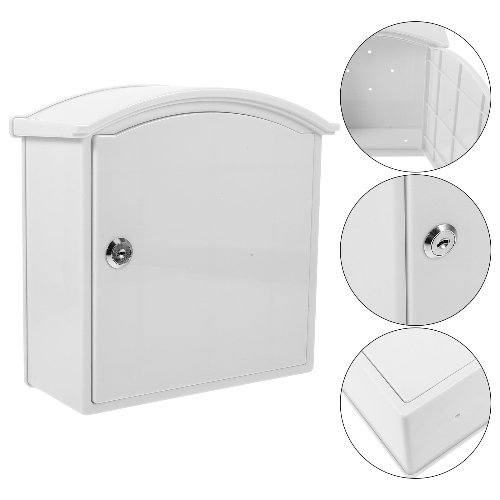 Click here for Healeep 1pack Wall Mailbox With Lock Plastic White... prices