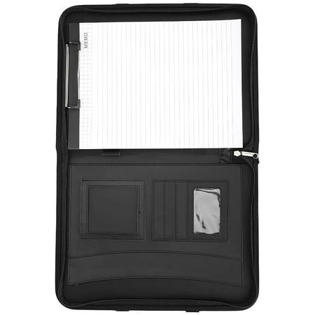 A4 PU Zipped Portfolio Case, Conference Folder Business Document Letter ...