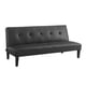 Black Convertible Futon Sofa, Modern Reclining Black Sleeper Sofa ...