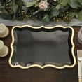 Efavormart 10 Pack | Elegant Black / Gold Rim Disposable Serving Trays ...