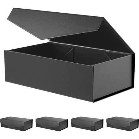 5 Gift Boxes 10x6x3 Inches, Gift Boxes with Lids, Black gift Boxes ...