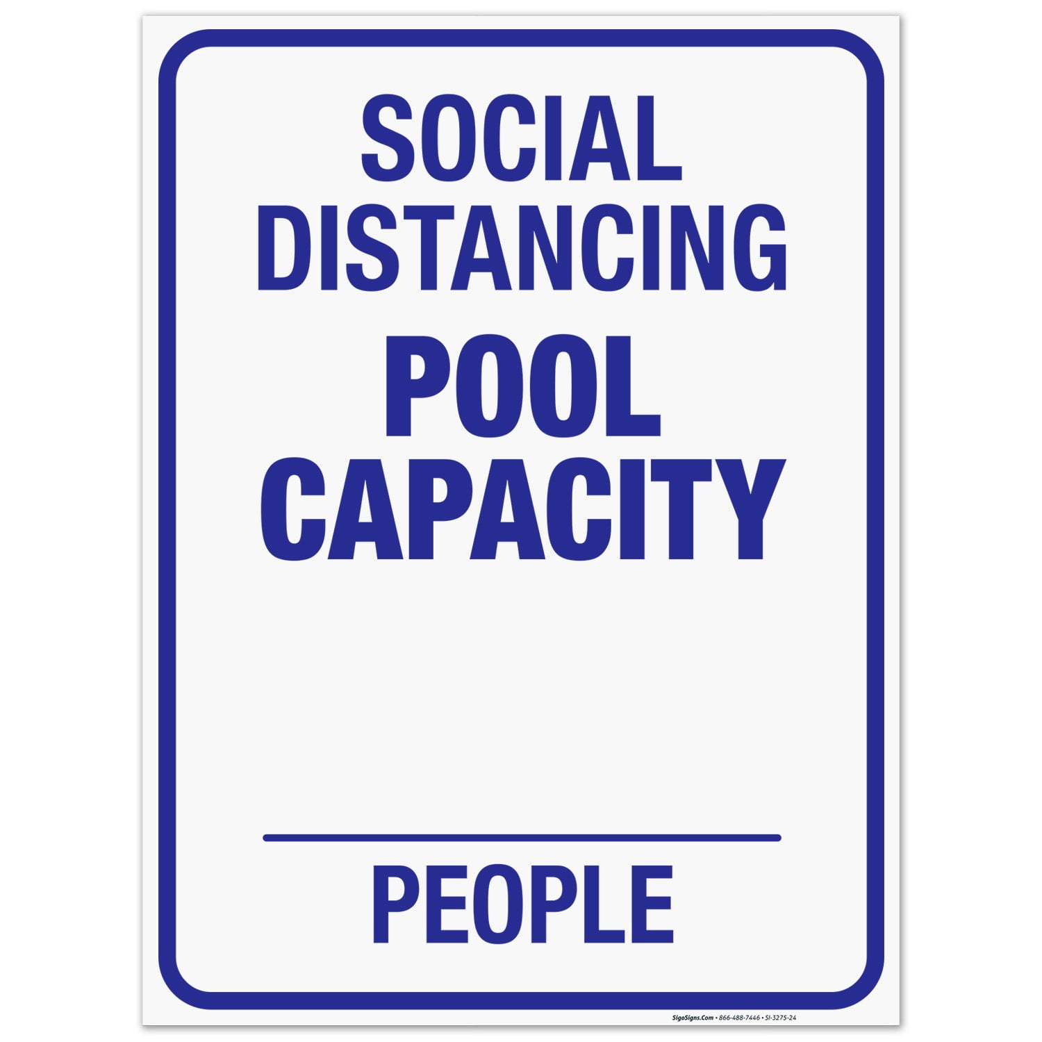 Social Distancing Pool Capacity Sign, - Walmart.com