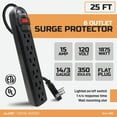 Digital Energy DSS5-1043 6-Outlet Surge Protector Power Strip (Black ...