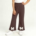 CHEEREAM Flare Pants For Kids Wide Leg Athletic Bow Knot Trouser ...