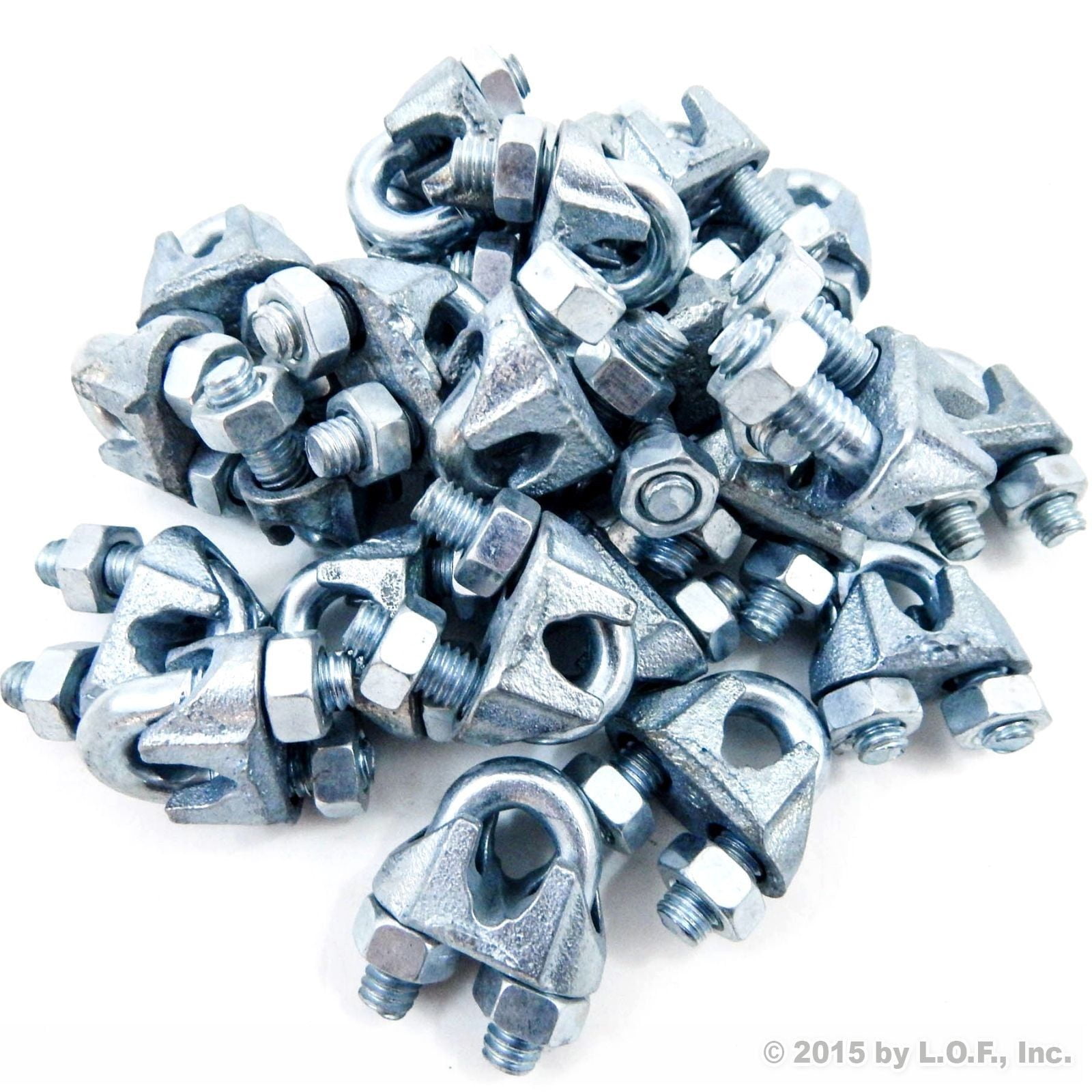 Red Hound Auto 25 New Malleable Zinc Wire Rope Cable Clips, 1/4 Inches ...