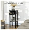 29" 2-Tier Side Table with Drawer Shelf, End Table for Living Room ...