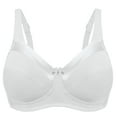 Women's Bestform 5006715 Satin Trim Wireless Cotton Unlined Cup Bra ...