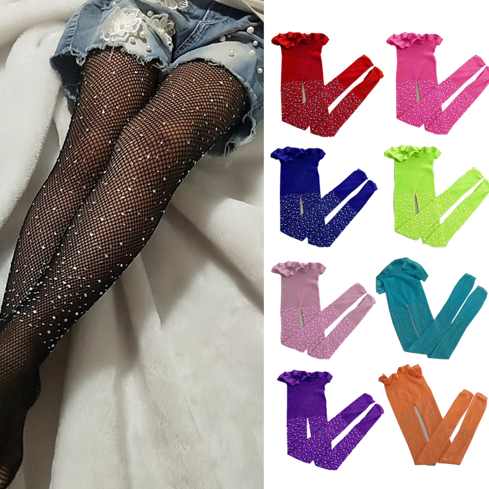 Sunisery Girls Children Mesh Fishnet Net Pattern Pantyhose Tights ...