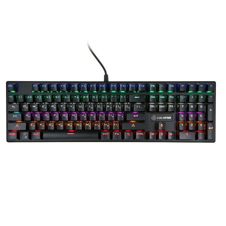 -REFINER Mechanical Keyboard Square Keycap Gaming Keyboard 108 Keys N ...