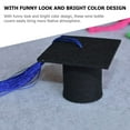 6 Pcs Mini Graduation Cap Caps Hat Jar Topper Bottle Fringe Trim Drink ...