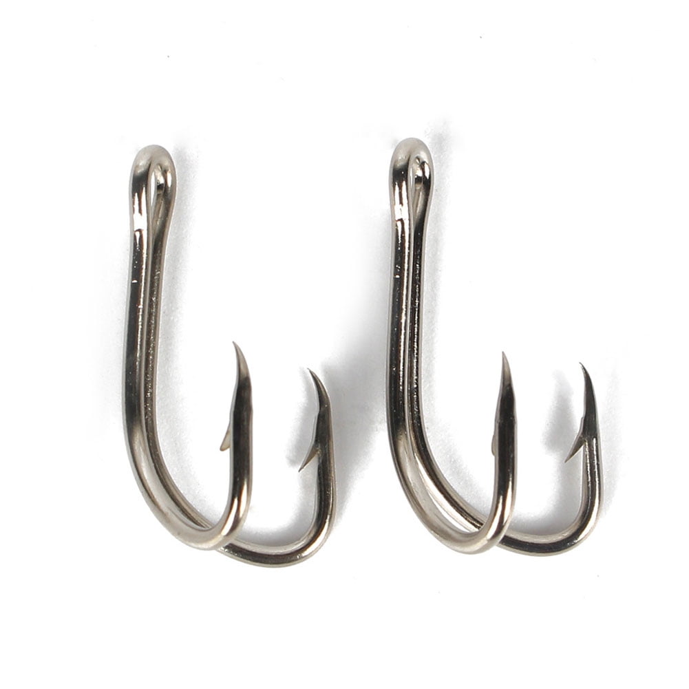 Double Hook Metal Fishing Fish Long Spiky Hooks for Pond Lake River ...