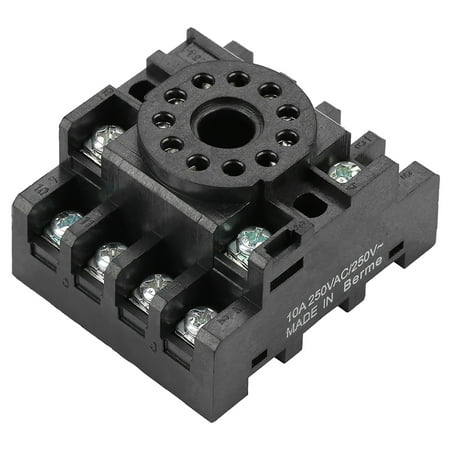 Black Stable Relay Base, Power Relay Base, Wearable Industry Round Pin ...