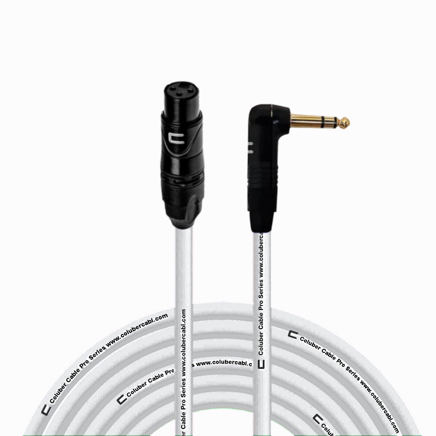 Coluber Cable - Balanced XLR Cable Female to Right Angle 1/4" TRS ...