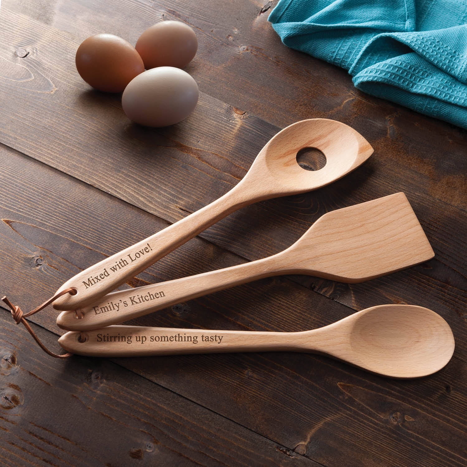 You Name It Personalized 3-Piece Wood Kitchen Utensil Set - Walmart.com