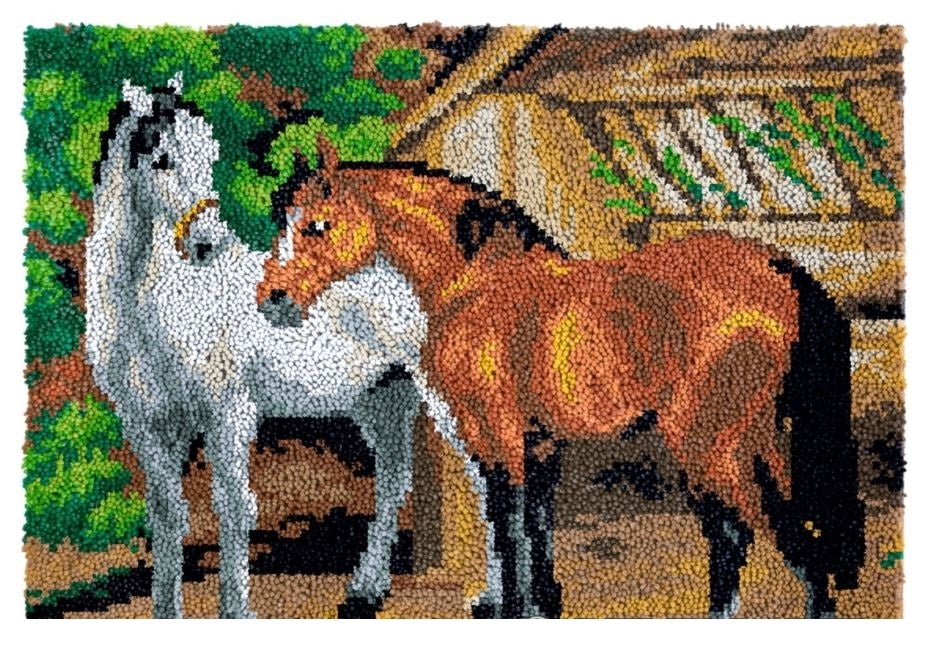 Rug Making Latch Hooking Kit | Two Horses - Walmart.com