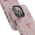 Blush Lace Bow Tough Phone Case, Feminine Dual Layer Protective Cover ...