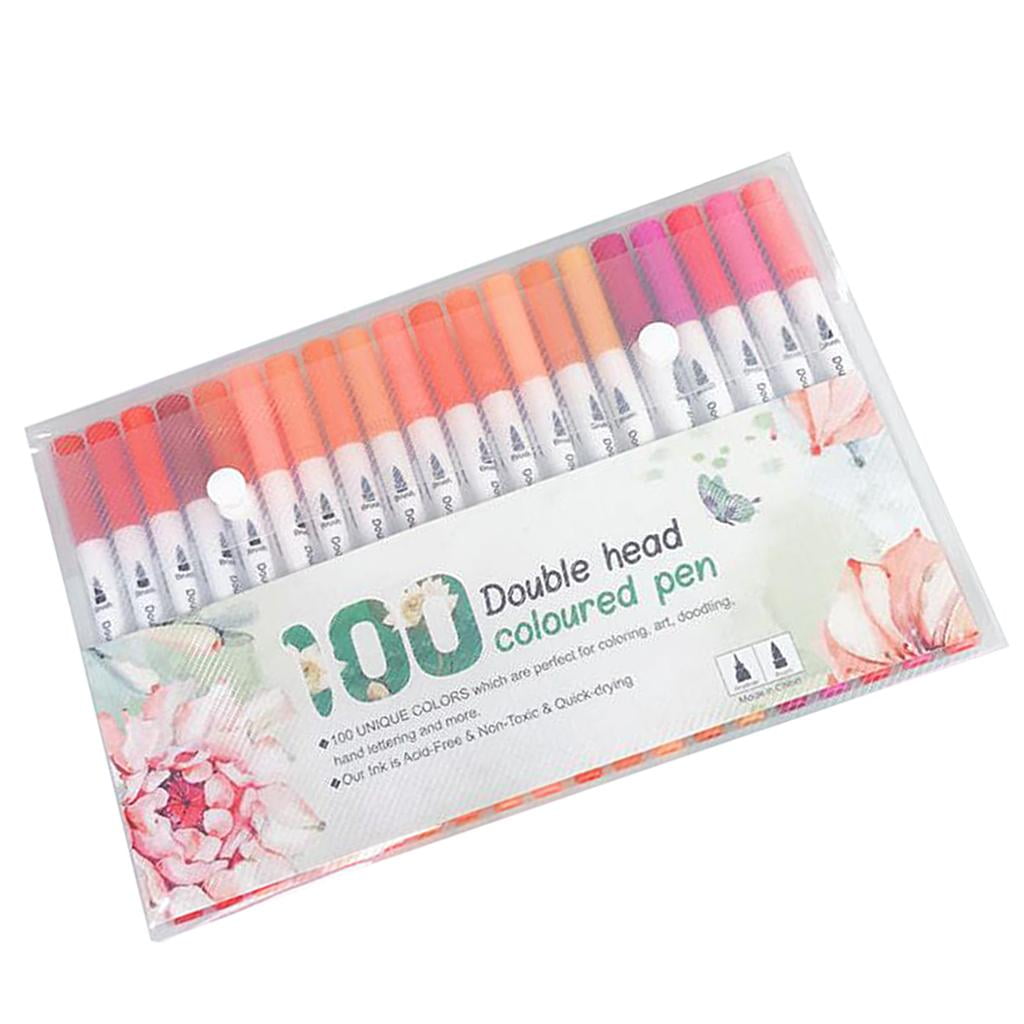 Click here for Shangren 100 Colors Dual Tip Brush Pens Plastic Fi... prices