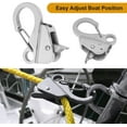 ABCISI Boat Anchor Hook Stainless Steel Knotless Anchor System, Fits 3/8"-5/8" Dock Rope Holds ...