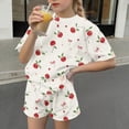 Cethrio Girls Summer Outfit Sets, 2 PC Short Sleeve Casual Crewneck ...