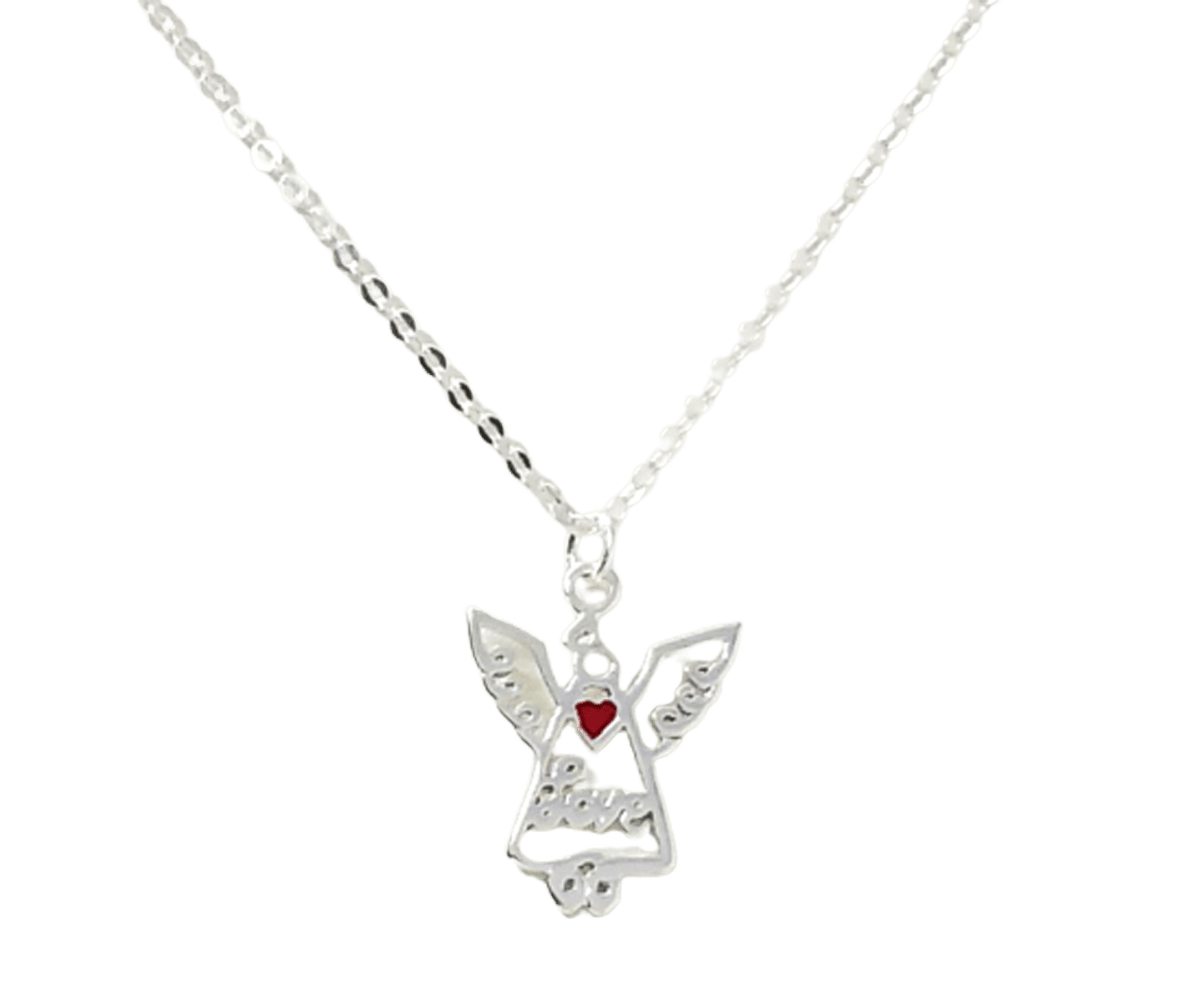 Sterling Silver Angel of Love Pendant Necklace - Walmart.com