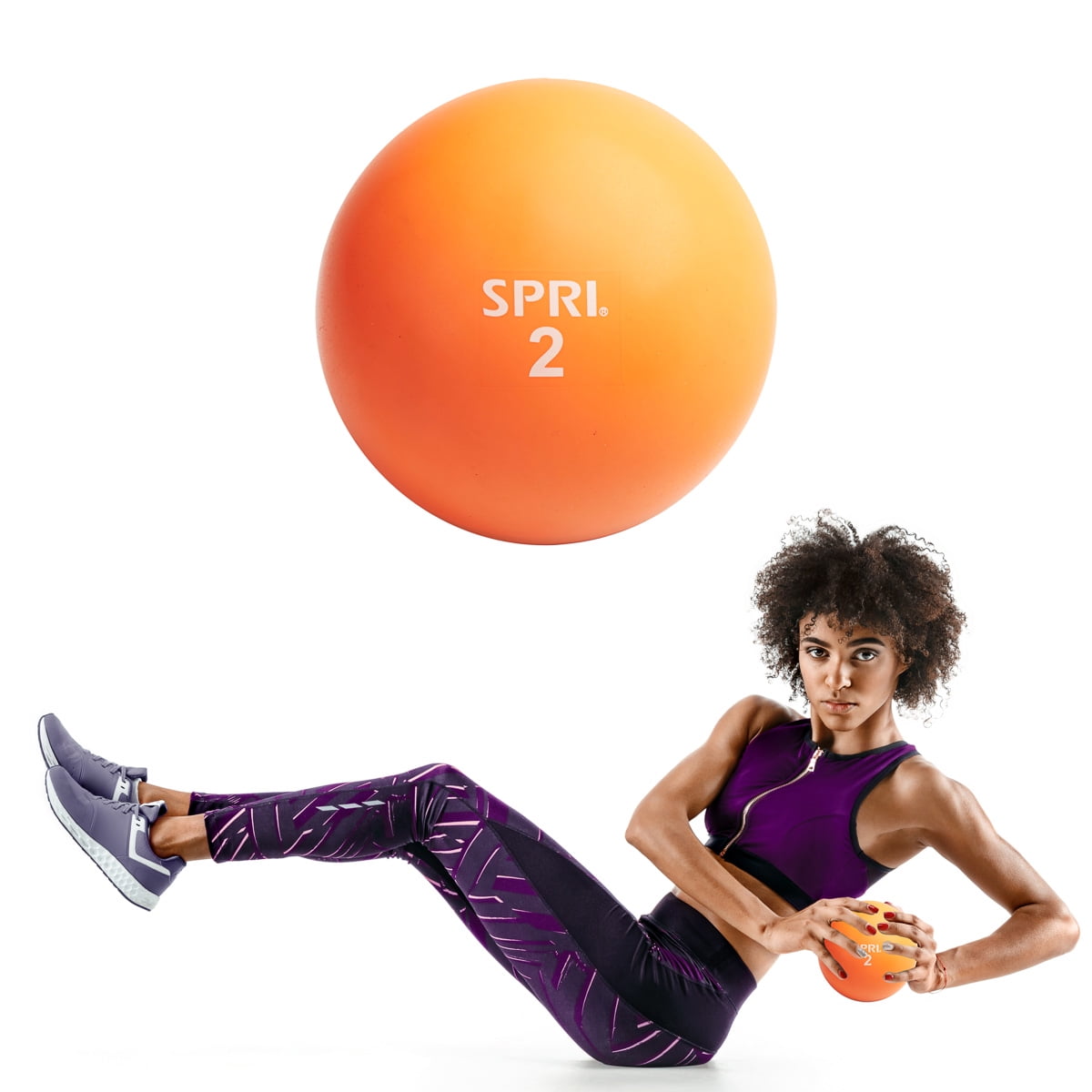 Spri 2 lbs Soft Toning Ball, Hand Held Medicine Ball for Exercise ...