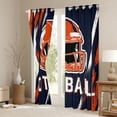 Feelyou Est Rugby Sleep Curtains Pack of 2 (42x84 Each), Sport Theme ...