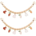2Pcs Alloy Enamel Carrot Rabbit Tassel Iron Chain Bag Decorative Chains ...