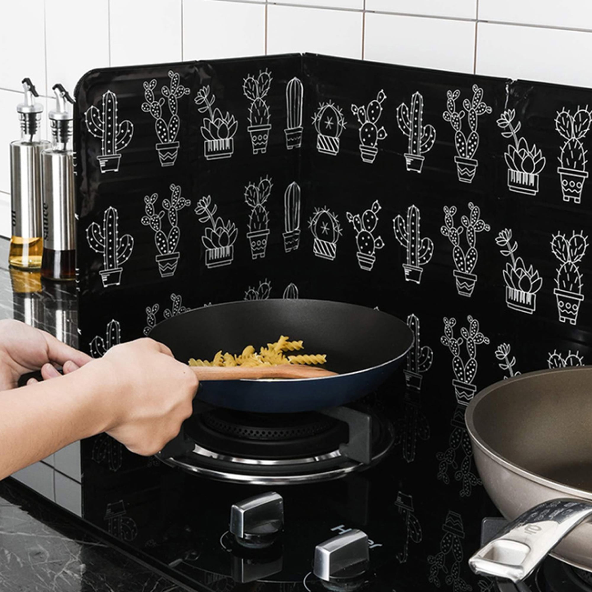 3 Sided Splatter Guard Board Foldable Kitchen Oil Splash Guard Stove ...