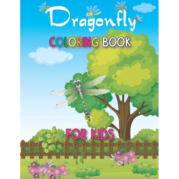 Childrens Coloring Book Pages With Dragonflies