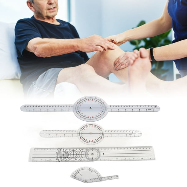 Goniometer Angle Protractor, Portable 4pcs Goniometer Kit Transparent ...