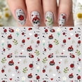 3 Sheets of Cartoon Ladybug Nail Art Stickers - Realistic Designs with ...