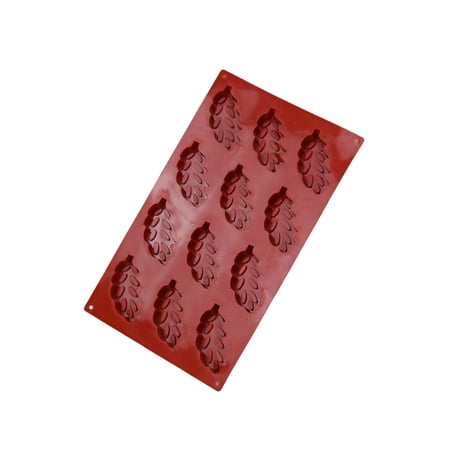 Silicone 12 Grid Leaf Shape Mold Portable Molding Tool Home Household ...