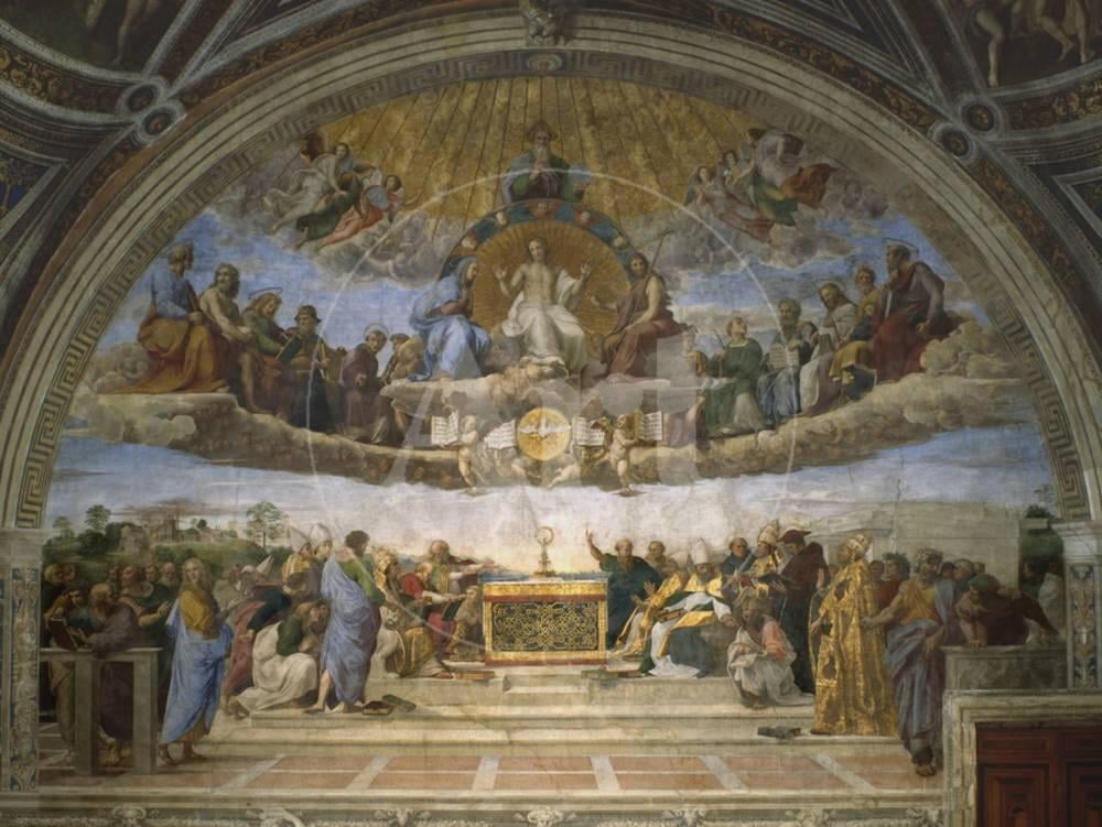 The Disputation of the Holy Sacrament, from the Stanza Della Segnatura ...