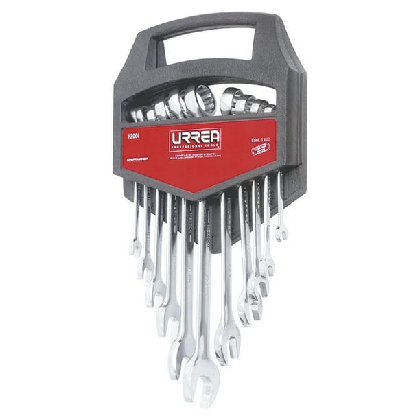 Juego de 11 Llaves Combinadas Urrea Pulido Espejo Acero Plateado | Bodega Aurrera en línea