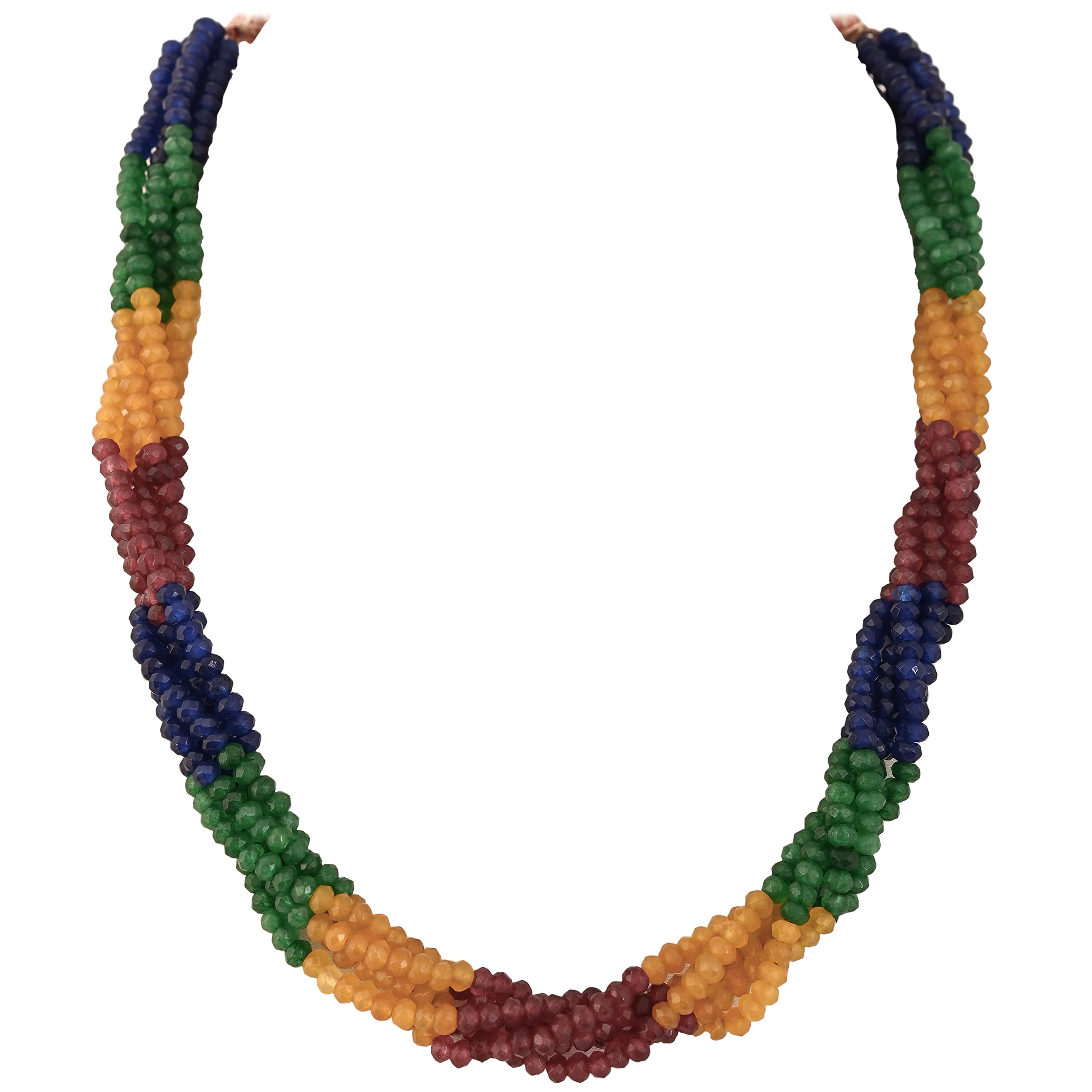 Ratnavali Jewels Multi color 5 Strand Curled Quartz Beads Stone Fashion ...