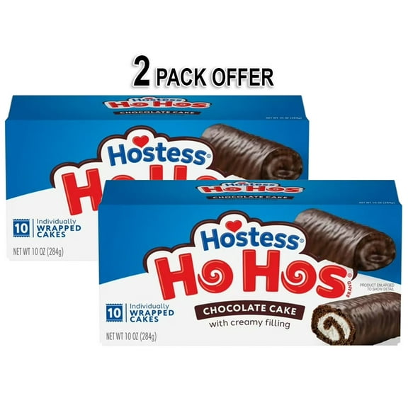 Hostess HoHos, Chocolate Cake with CrÃ¨me, 10 Count, Individually ...