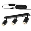 3-Light Industrial Directional Track Lighting, Adjustable Round Ceiling ...