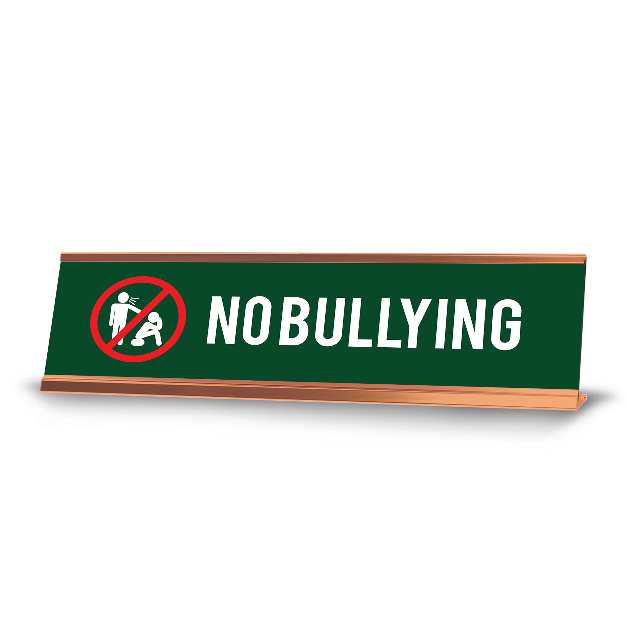 No Bullying, Stickman, Gold Frame Desk Sign (2x8") - Walmart.com