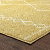 Luxe Weavers Boho Moroccan Geometric Yellow 5x7 Area Rug, Modern Home ...