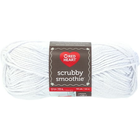 Red Heart Scrubby Smoothie Yarn-White - Walmart.com