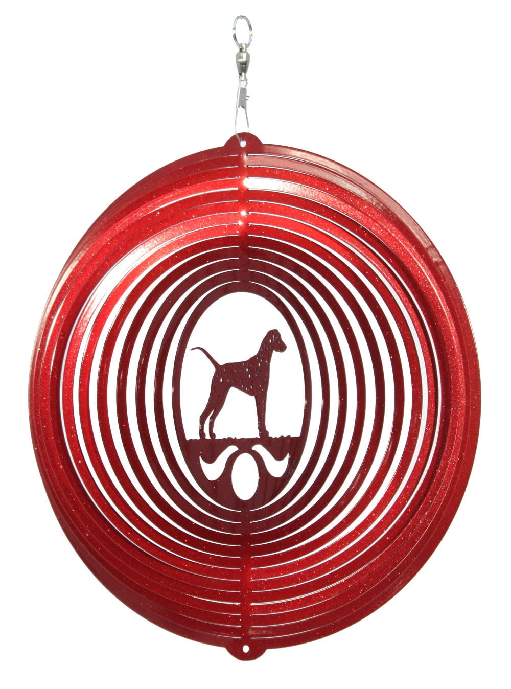 SWEN Products DALMATIAN Dog Circle Swirly Metal Wind Spinner - Walmart.com