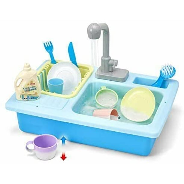 Pretend Play Sink Set - Pretend Kitchen Sink and Dishwashing Playset ...
